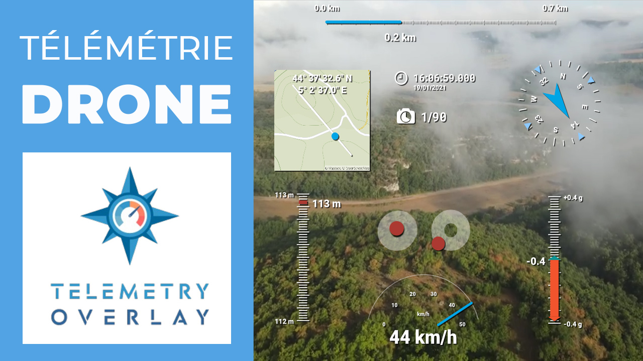 Comment ajouter la télémétrie dans ses vidéos drone avec TELEMETRY OVERLAY