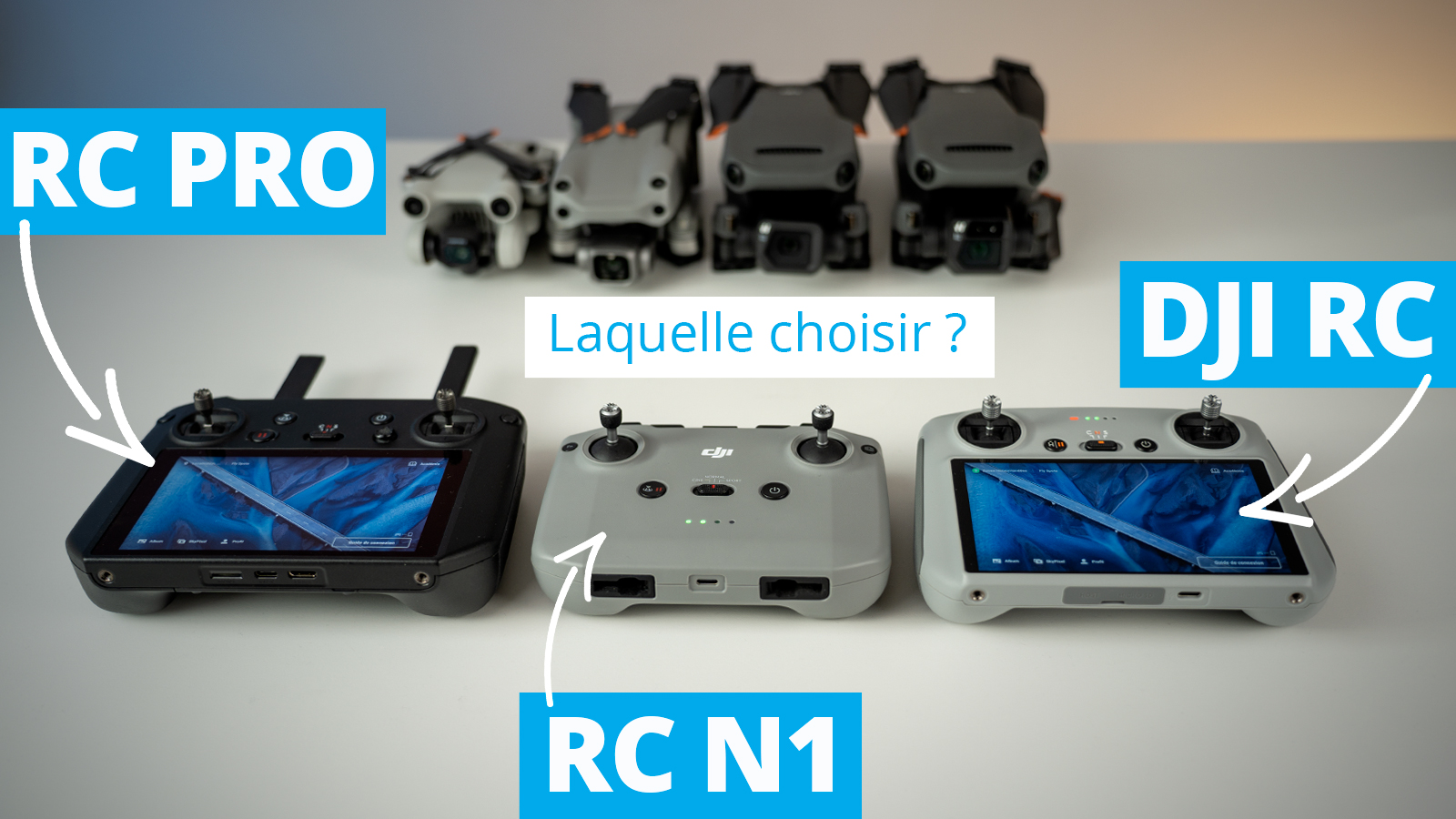 DJI RC/RC PRO/RC N1 : Laquelle de ces radiocommandes choisir pour son drone DJI