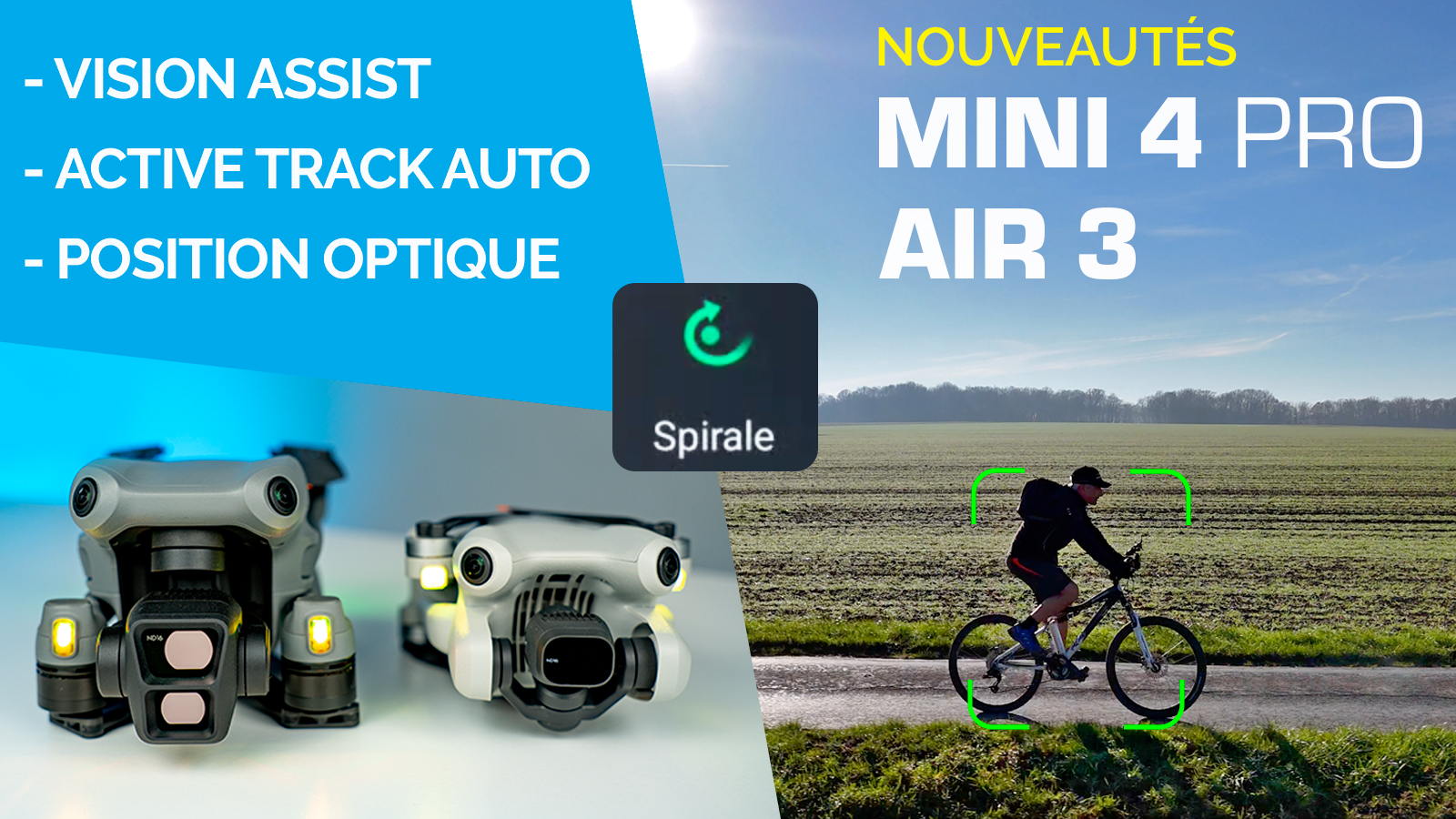 MINI 4 PRO et AIR 3 : NOUVELLES FONCTIONS (Suivi automatique + Vision ...