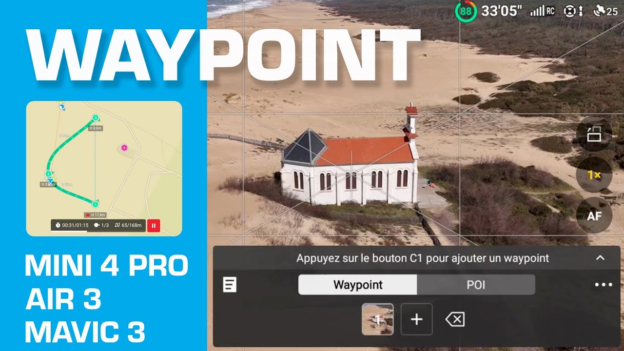 TUTO fonction WAYPOINT avec DJI FLY : MINI 4 PRO / AIR 3 / MAVIC 3