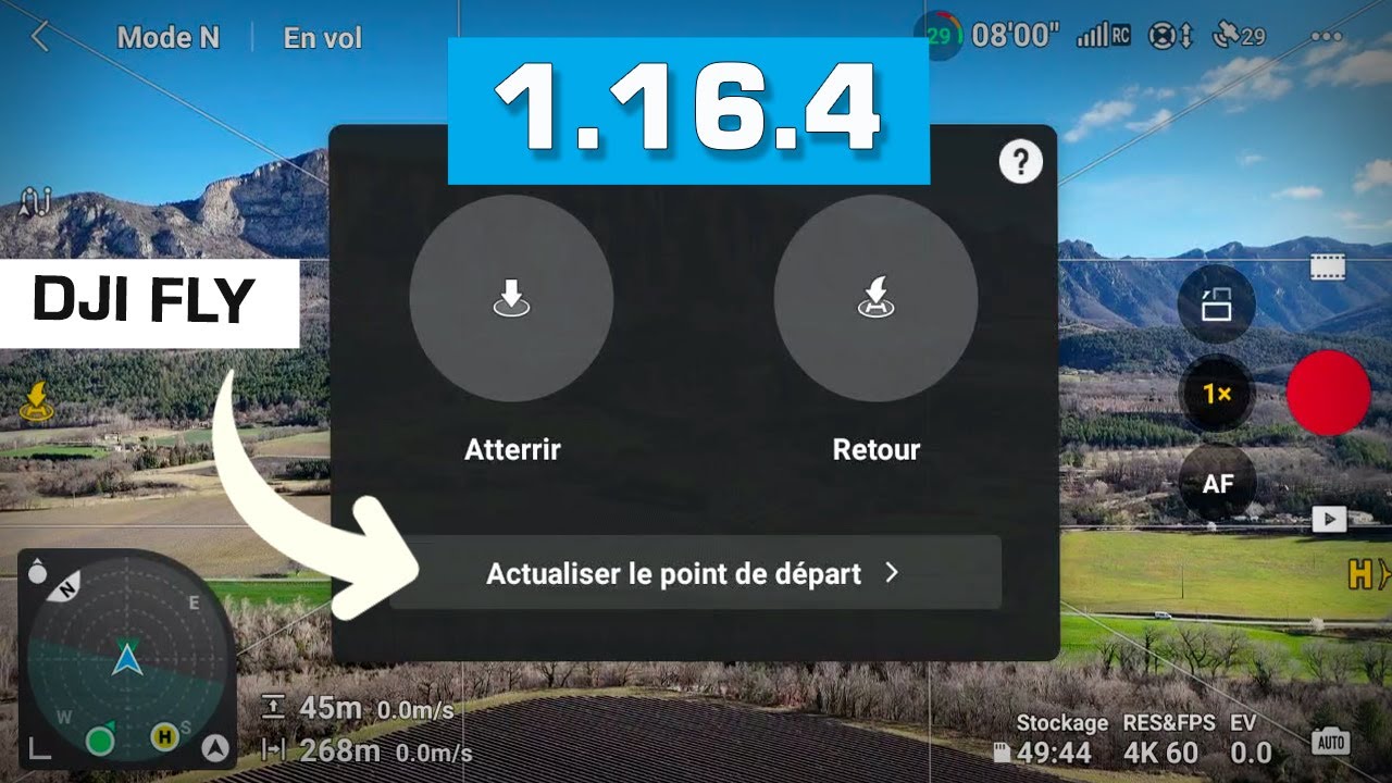 Mise à jour DJI FLY 1.16.4 : Comment actualiser facilement le point de RTH
